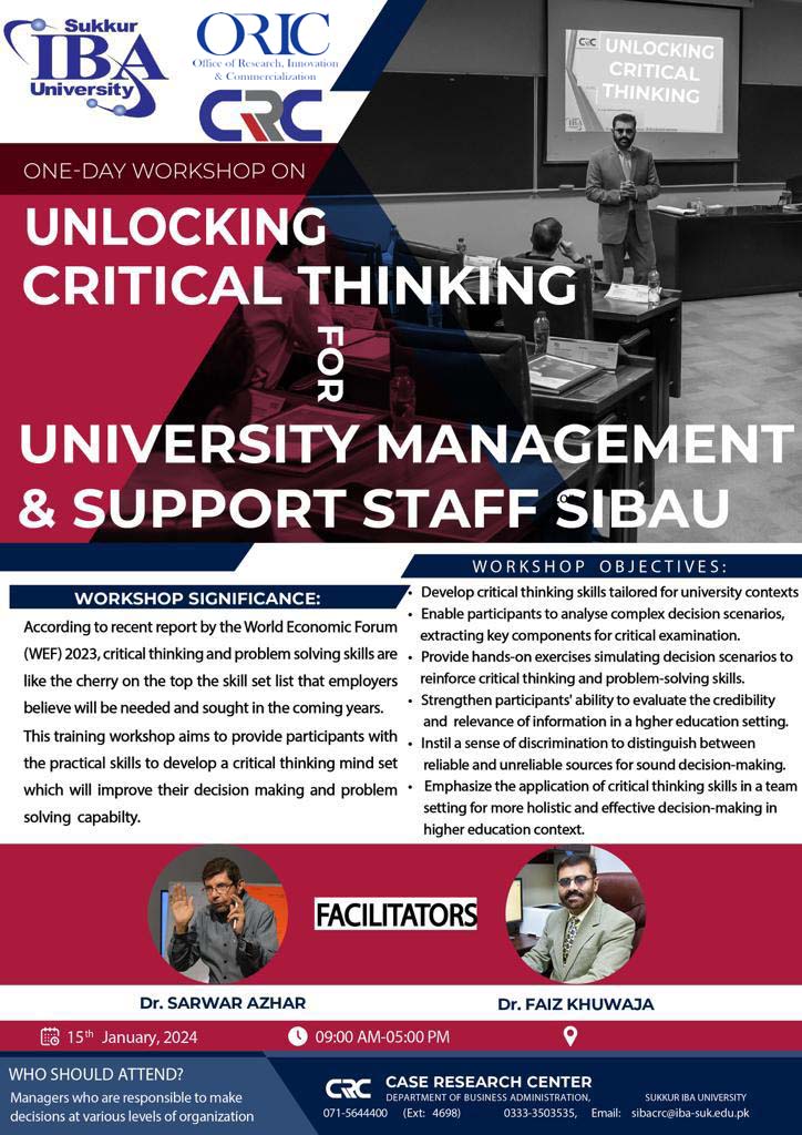 Unlocking Critical Thinking for University Management and support staff ...